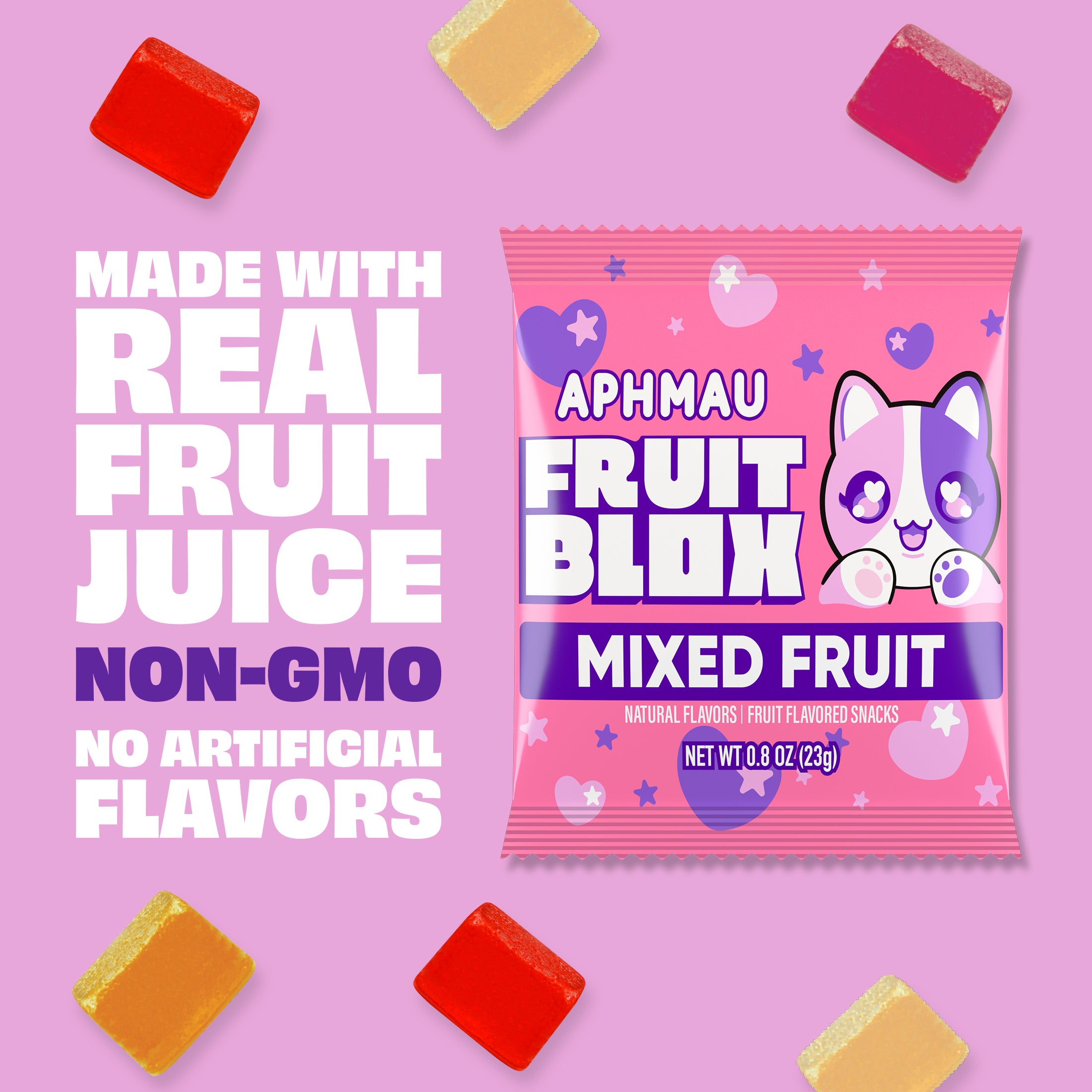 FruitBlox Aphmau Mixed Fruit Snacks, 132 Count