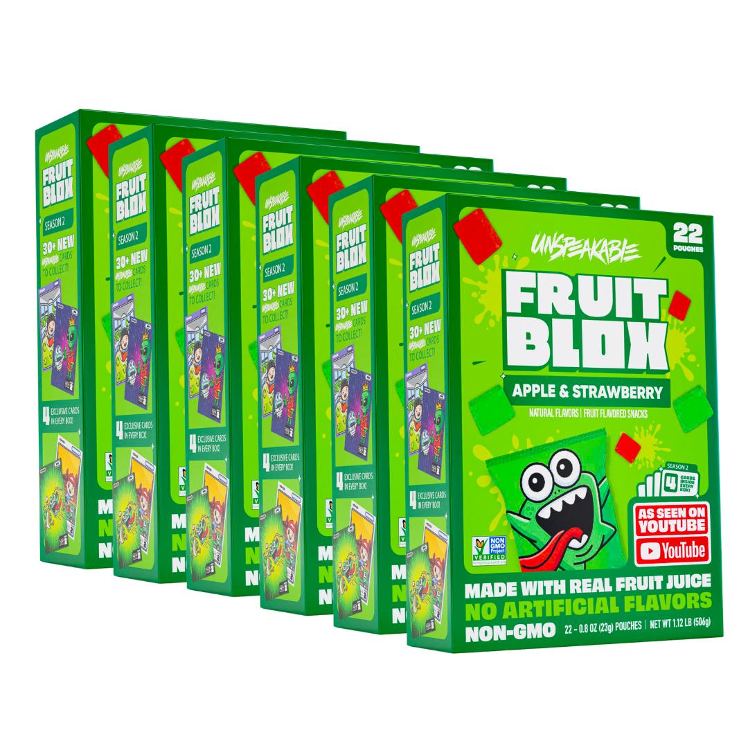FruitBlox Unspeakable Apple Strawberry Fruit Snacks, 132 Count