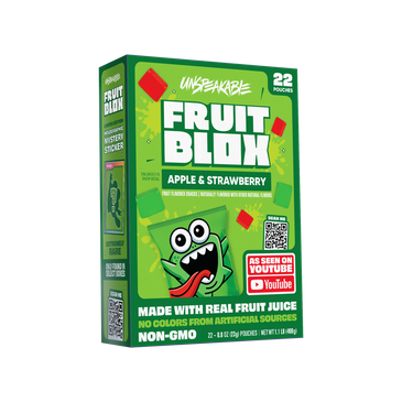 FruitBlox Unspeakable Apple Strawberry Fruit Snacks, 22 Count
