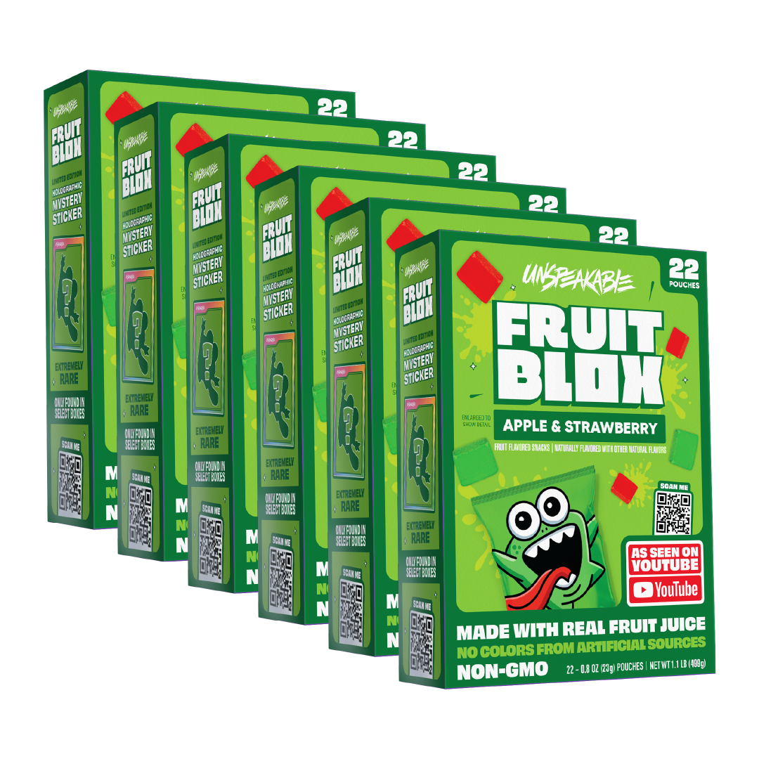 FruitBlox Unspeakable Apple Strawberry Fruit Snacks, 132 Count