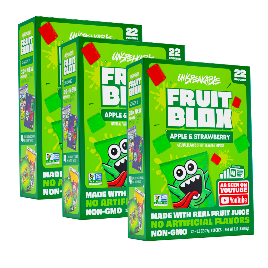 FruitBlox Unspeakable Apple Strawberry Fruit Snacks, 66 Count