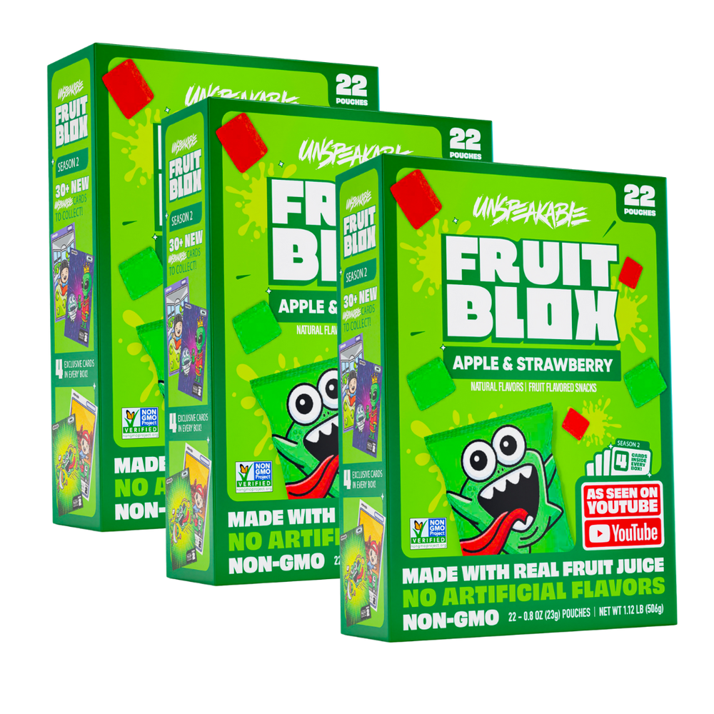 FruitBlox Unspeakable Apple Strawberry Fruit Snacks, 66 Count