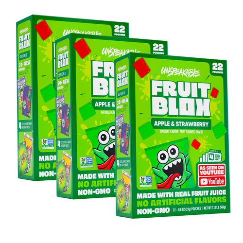 FruitBlox Unspeakable Apple Strawberry Fruit Snacks, 66 Count